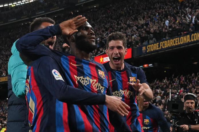 FCB vs RMA: Roberto, Kessie strike as Barca slits Real's title hope