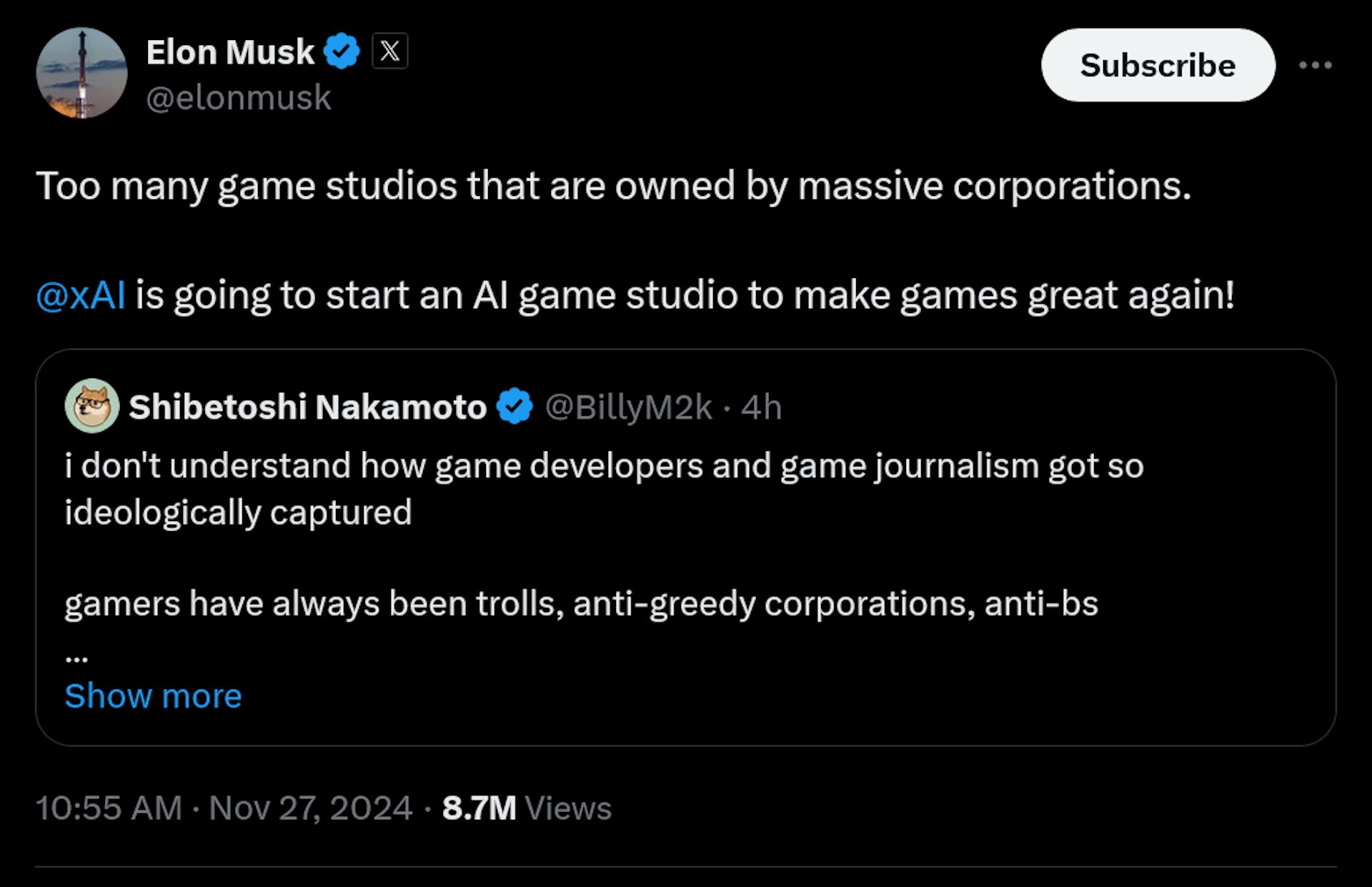 The Game Is On: Elon Musk Ventures Into The Billion-Dollar Gaming Industry News24