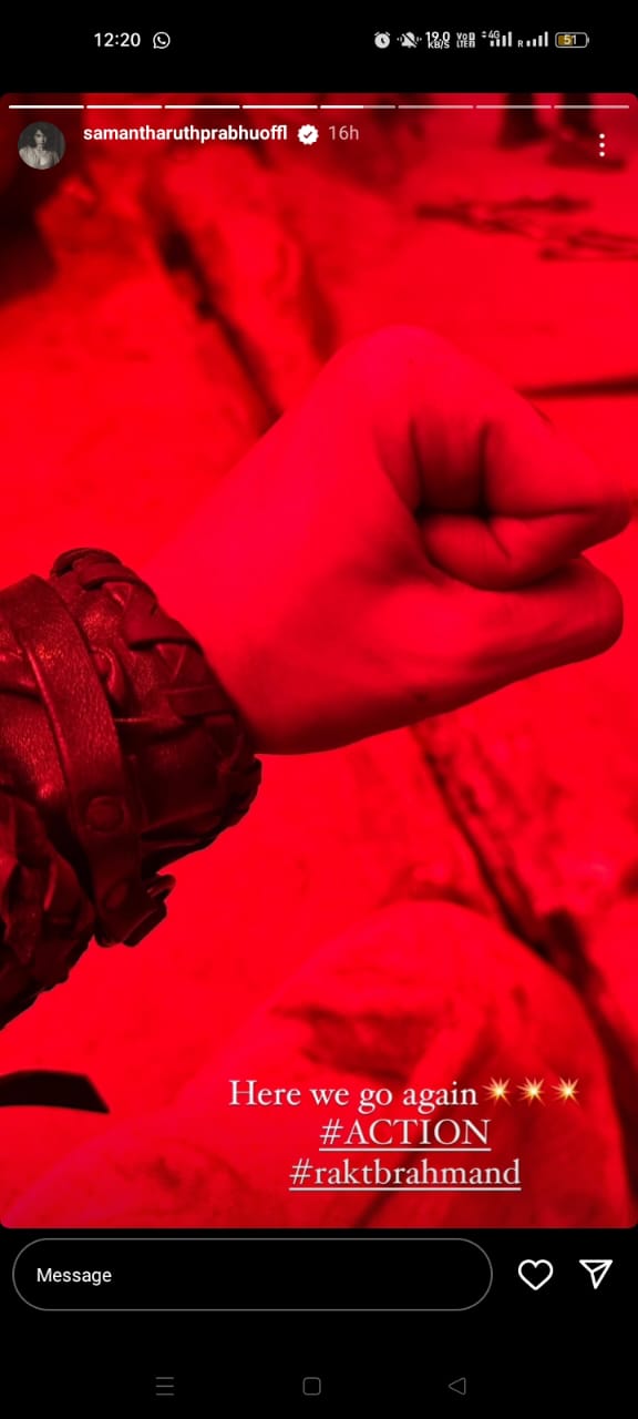 Samantha Ruth Prabhu Begins Filming For Rakt Brahmand