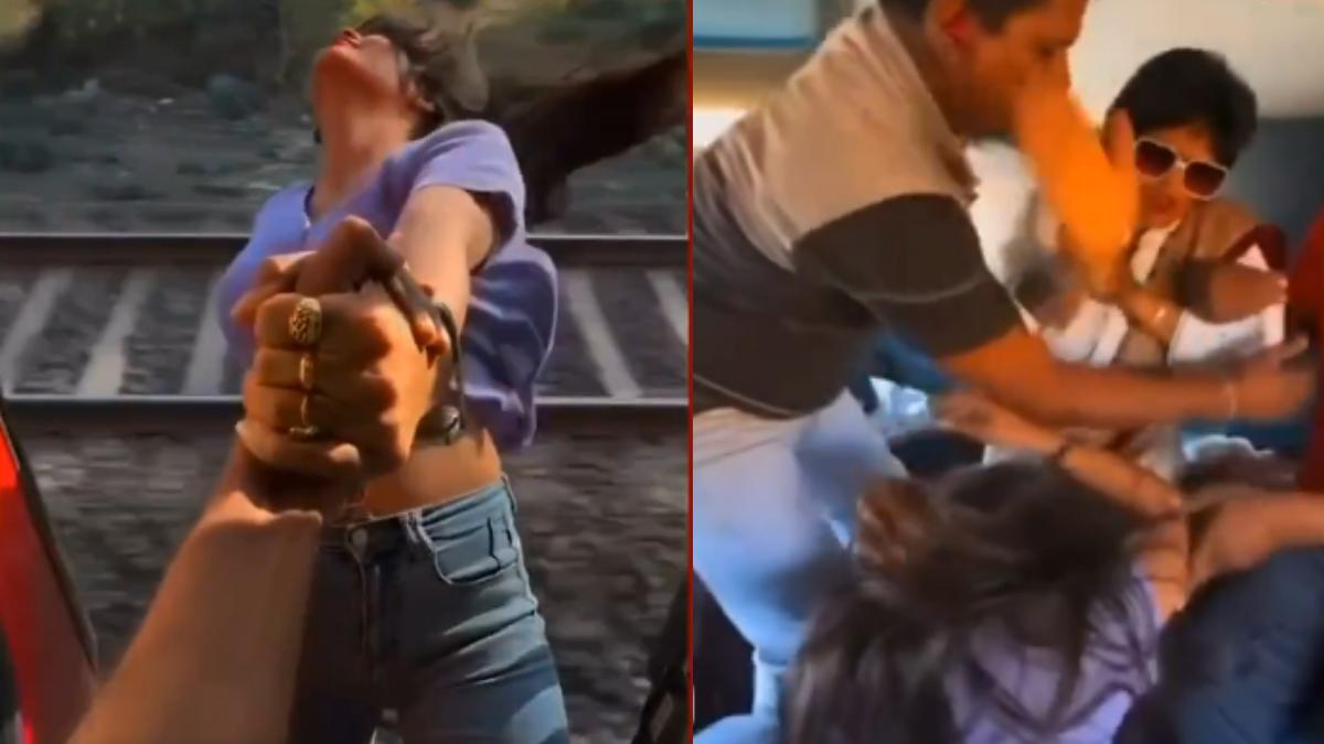 Viral Video: Daughter Hangs From Moving Train For Reel; Mom’s Furious Reaction Steals The Show ...