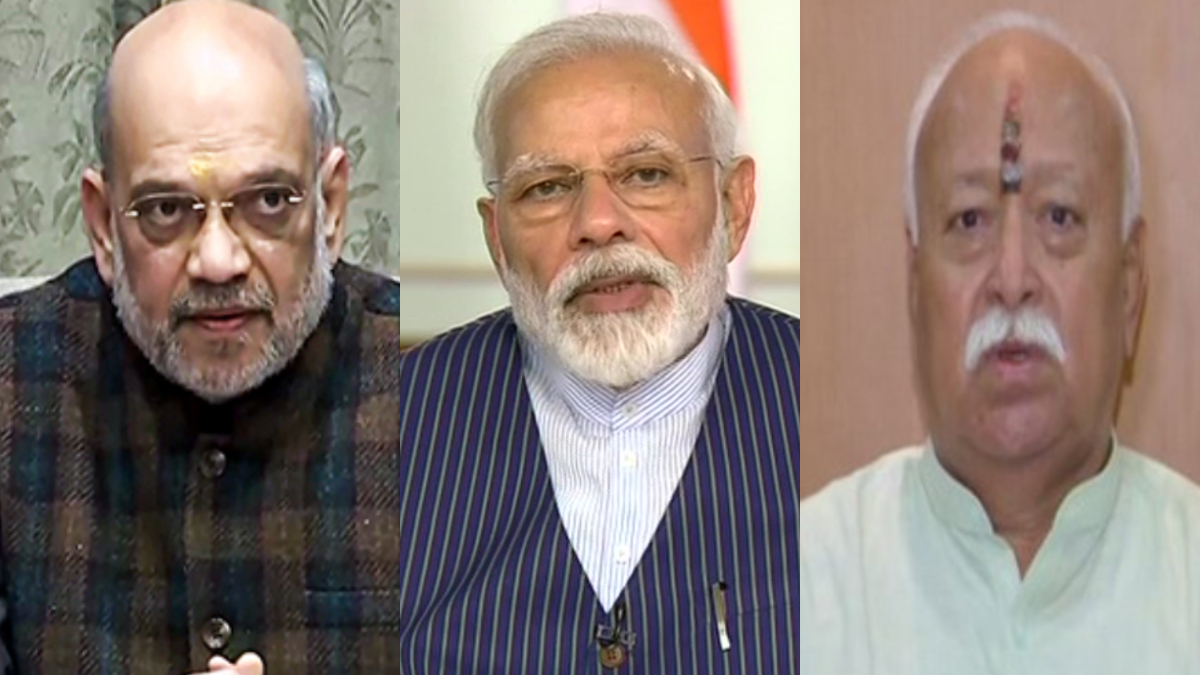 RSS Chief Mohan Bhagwat, Union Home Minister Amit Shah Meet PM Modi At 7 Lok Kalyan Marg News24