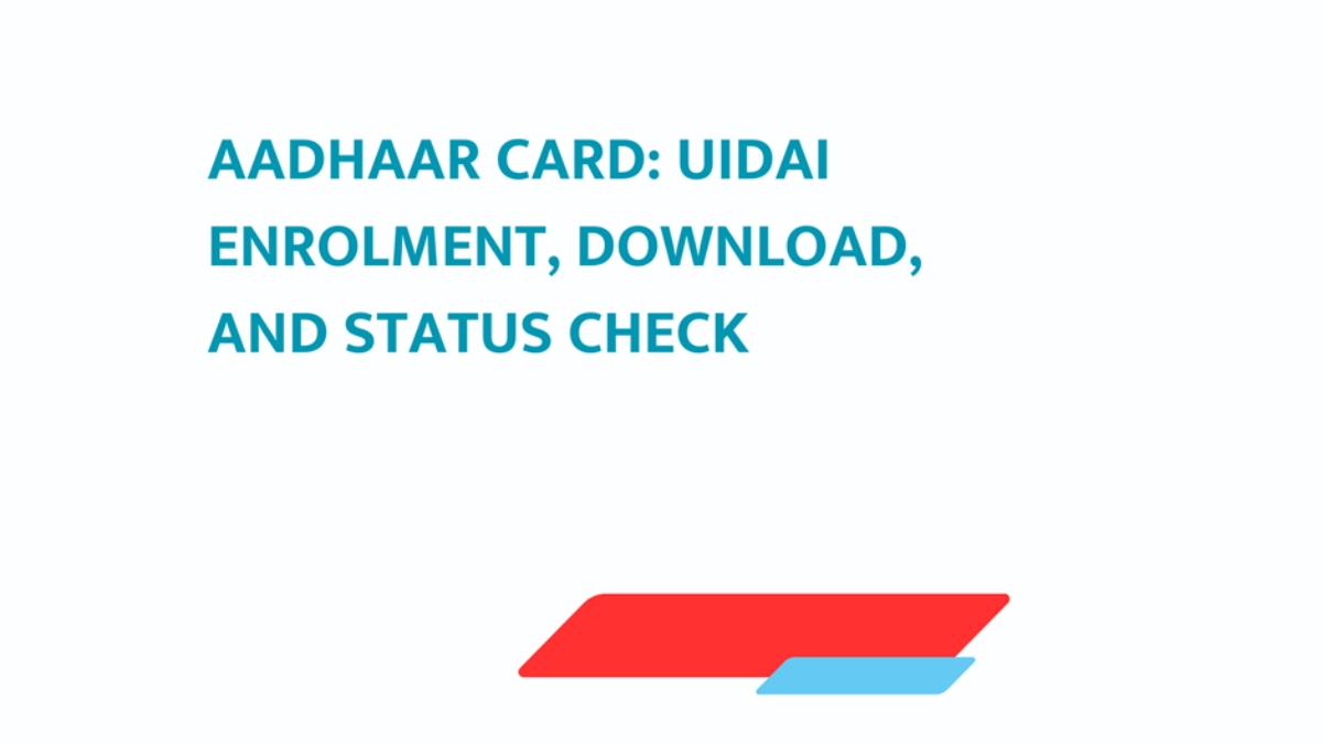 Aadhaar Card: UIDAI Enrolment, Download, And Status Check News24
